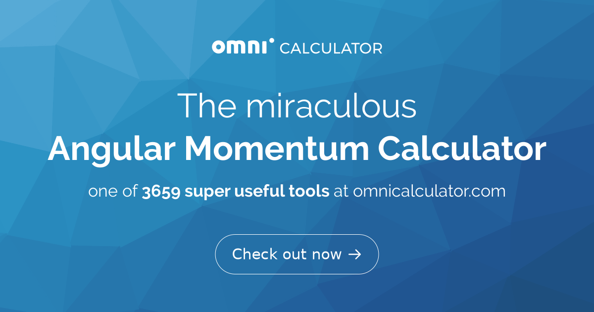 Angular Momentum Calculator