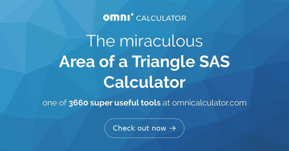 Area of a Triangle SAS Calculator