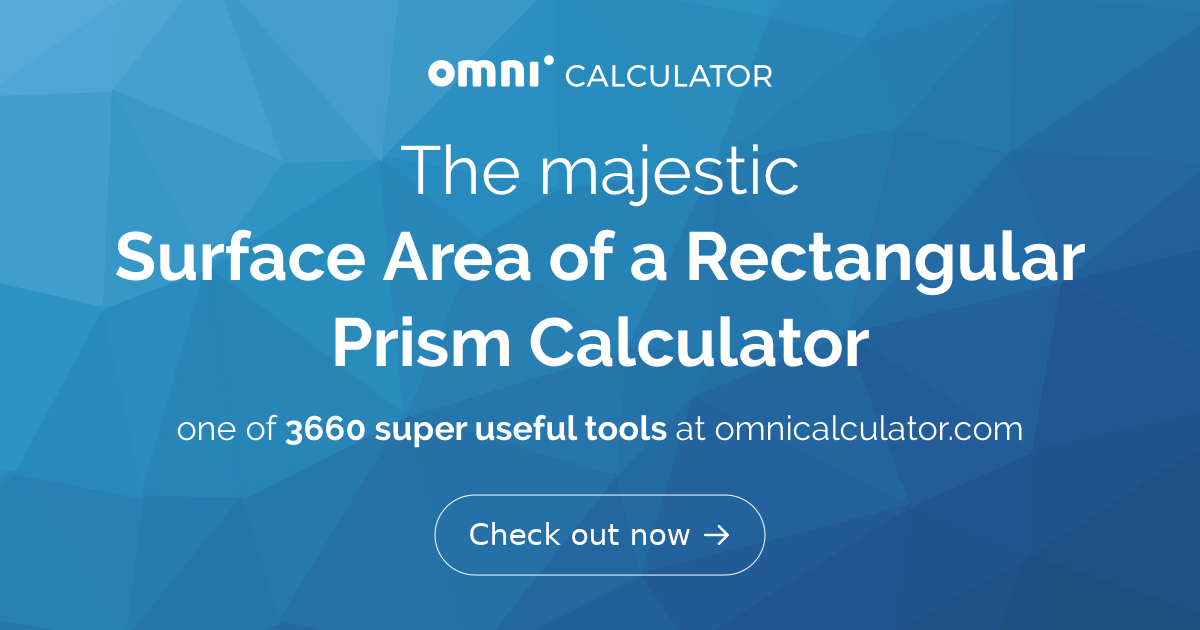 Surface Area of a Rectangular Prism Calculator