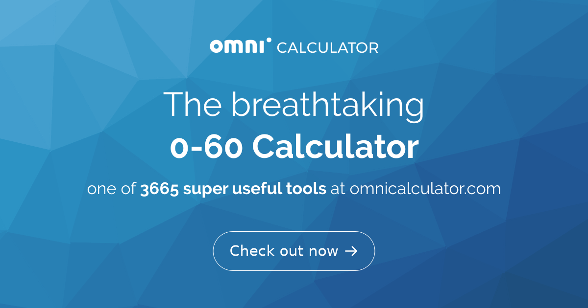 0-60 Calculator
