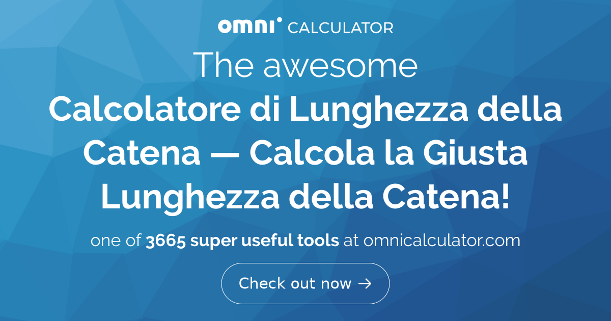 Calcolatore di Lunghezza della Catena da Bici
