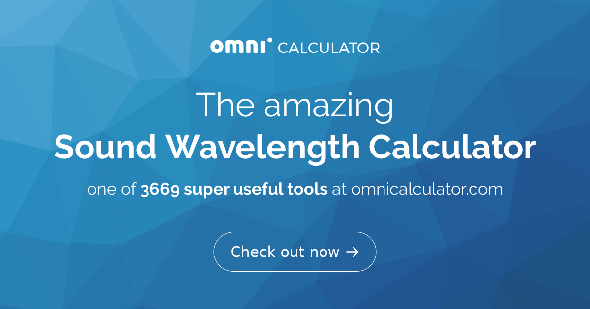 Sound Wavelength Calculator