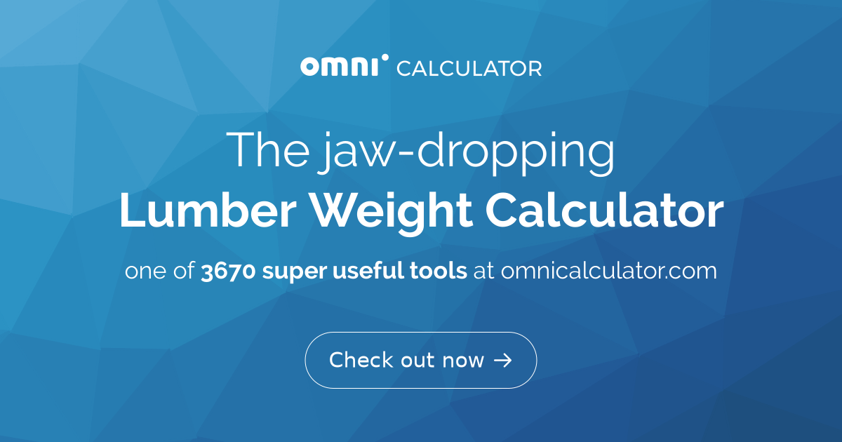 Lumber Weight Calculator