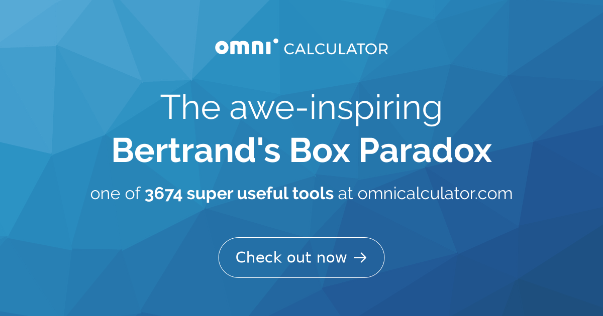Bertrand's Box Paradox