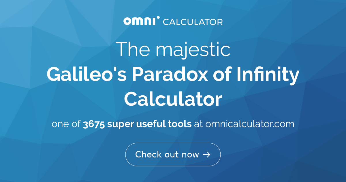 Galileo's Paradox of Infinity Calculator