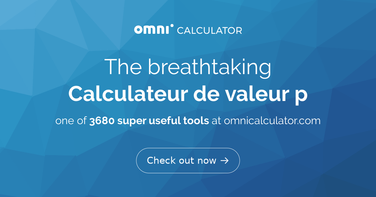 Calculateur de valeur p