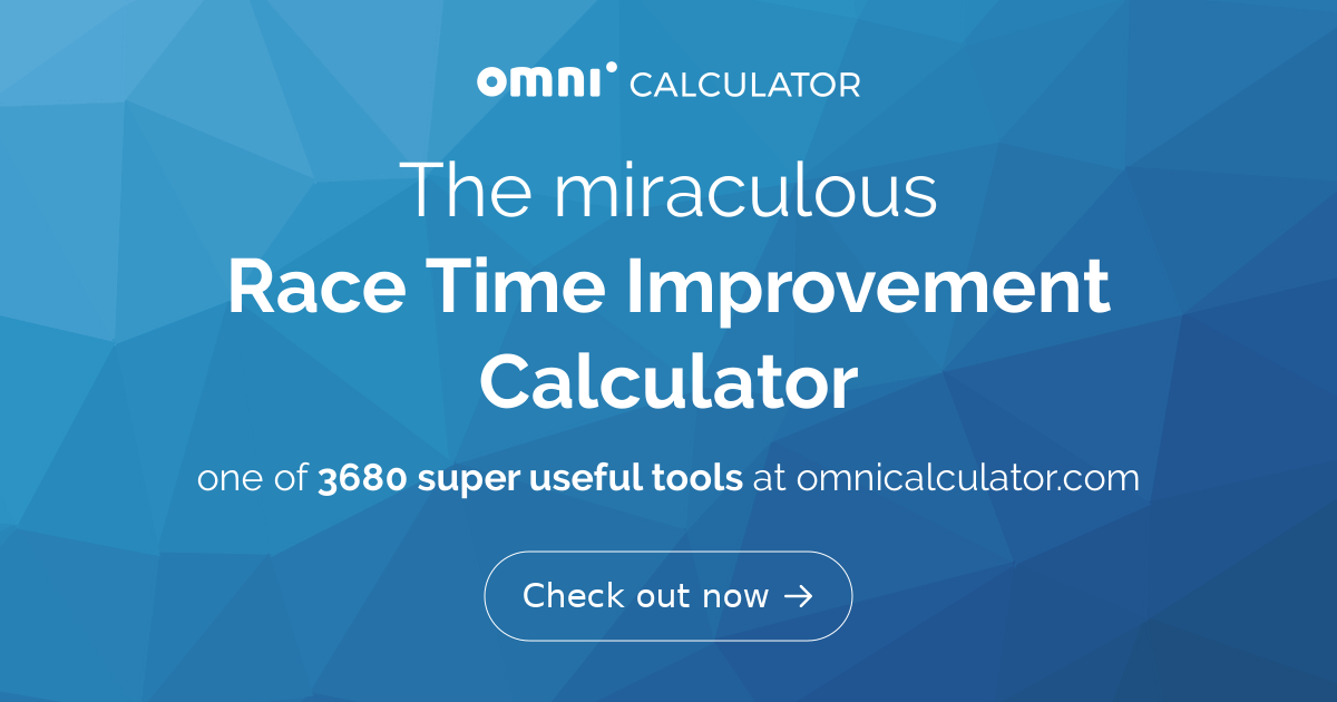Race Time Improvement Calculator