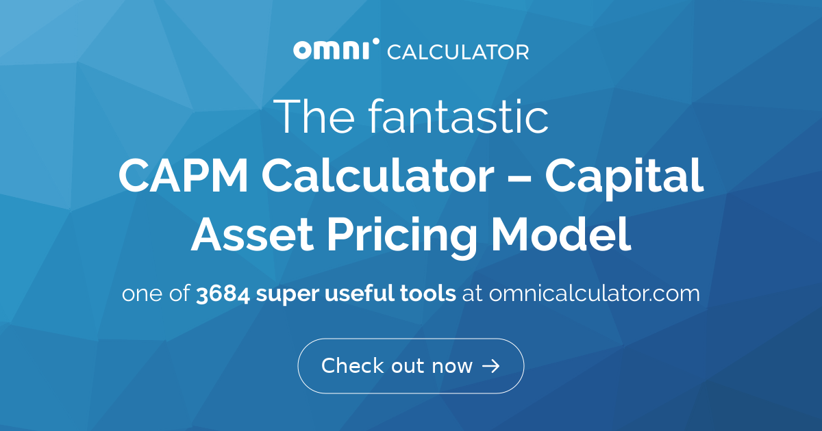 CAPM Calculator – Capital Asset Pricing Model