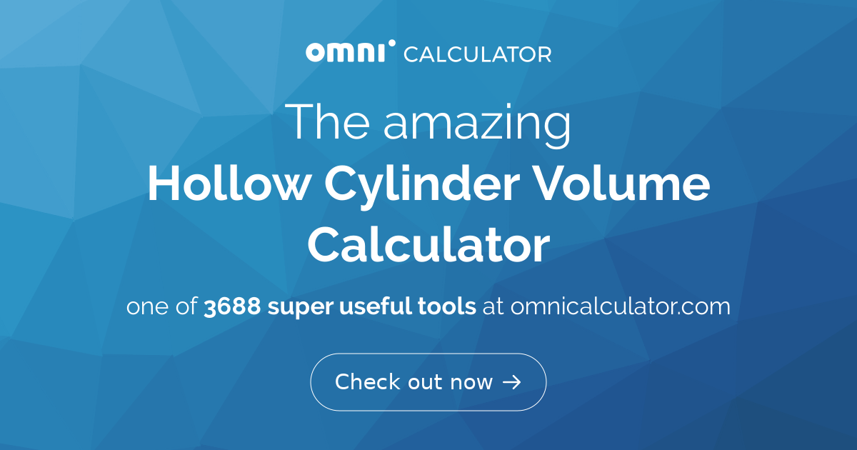 Hollow Cylinder Volume Calculator