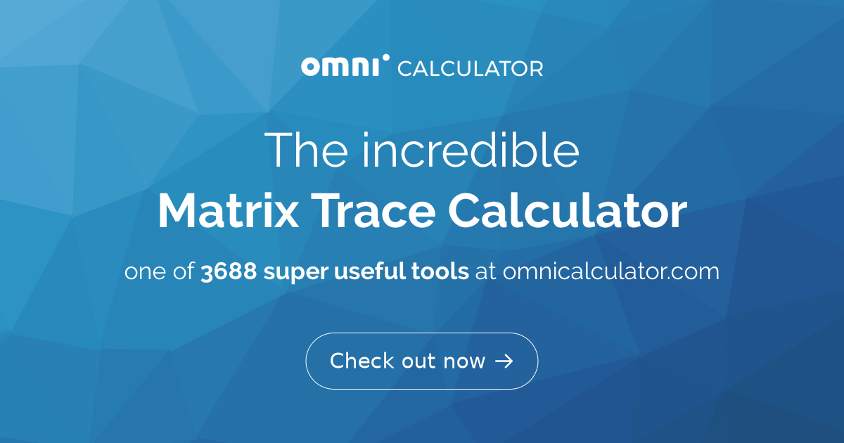 Matrix Trace Calculator