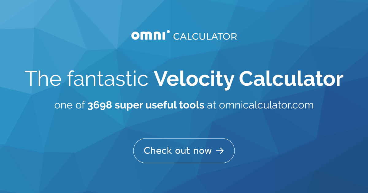 Velocity calculator store