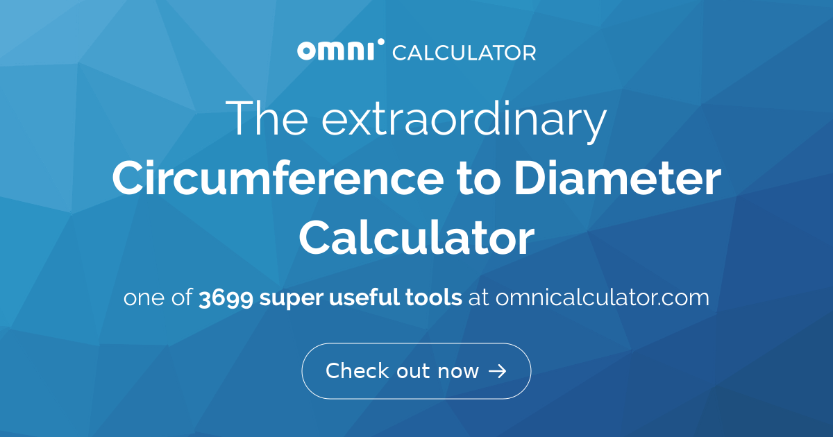 Circumference to diameter calculator store