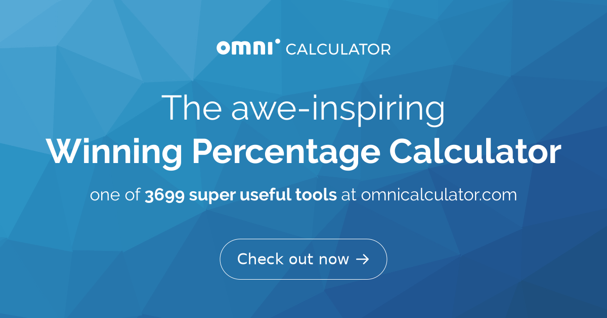 Win percentage calculator store