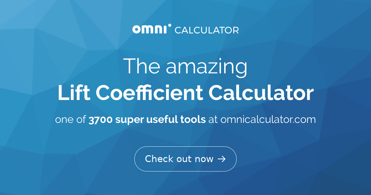 Lift Coefficient Calculator