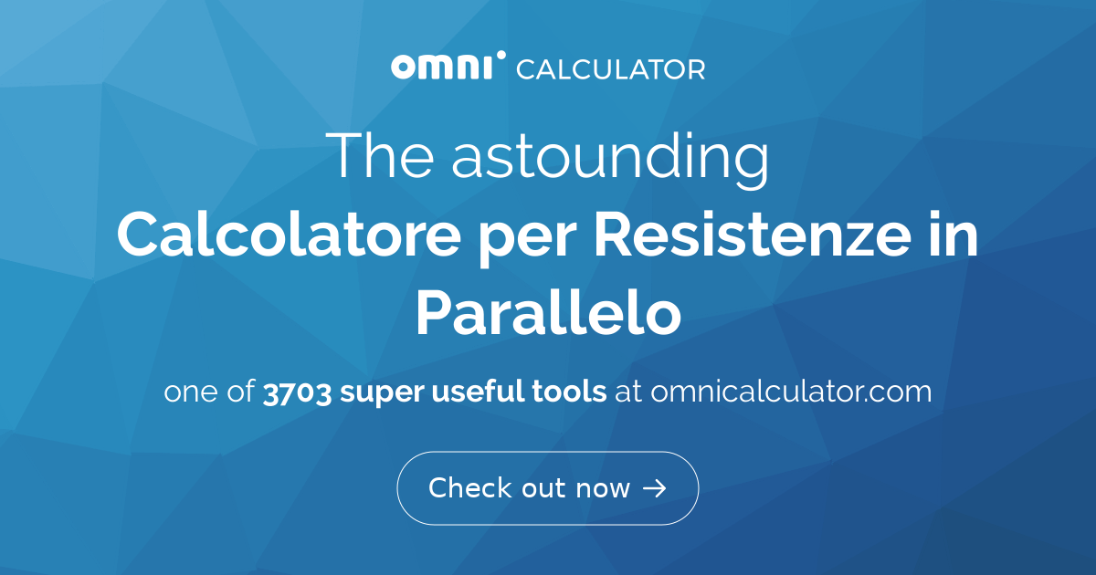Calcolatore per Resistenze in Parallelo