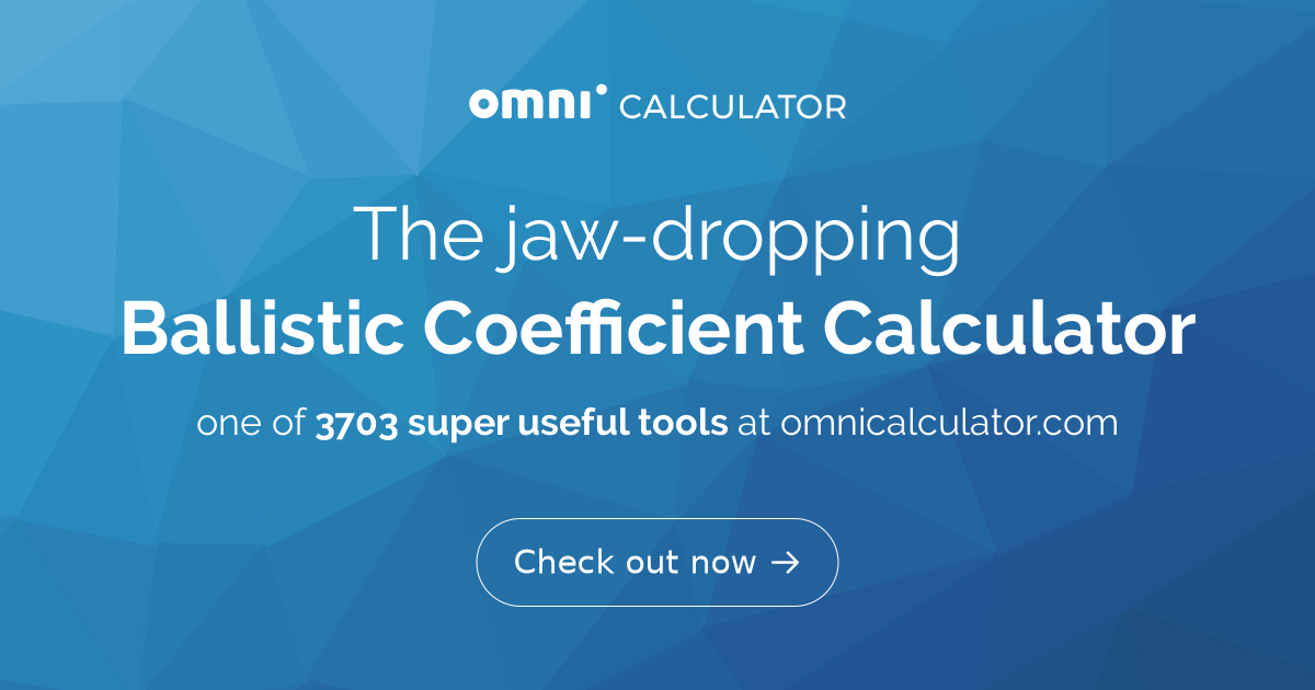 Ballistic Coefficient Calculator