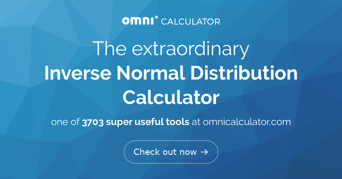 Inverse Normal Distribution Calculator