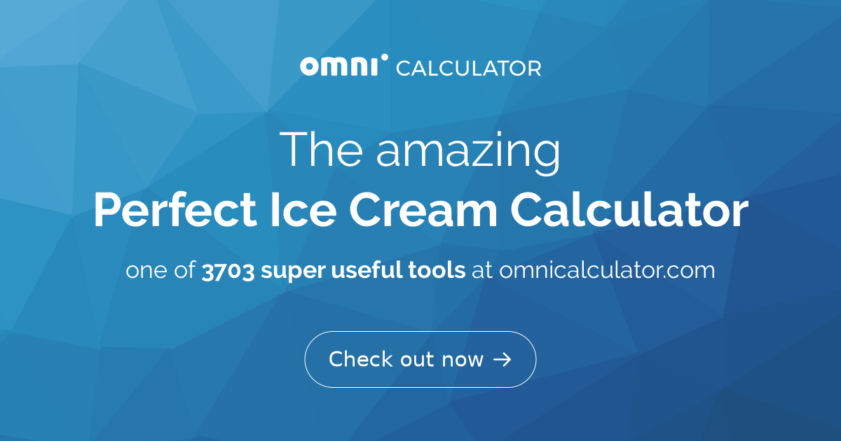Perfect Ice Cream Calculator