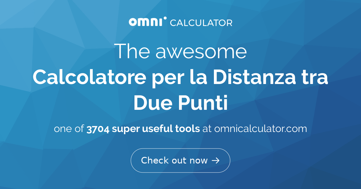 Calcolatore per la Distanza tra Due Punti