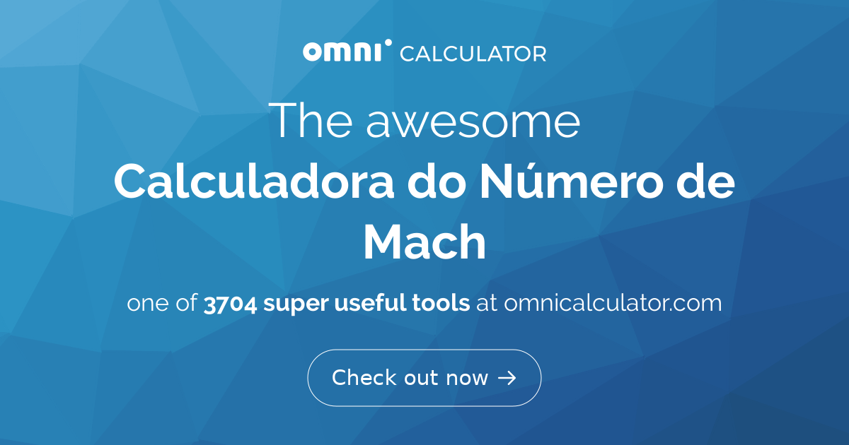 Calculadora do Número de Mach