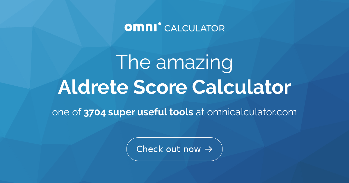 Aldrete Score Calculator
