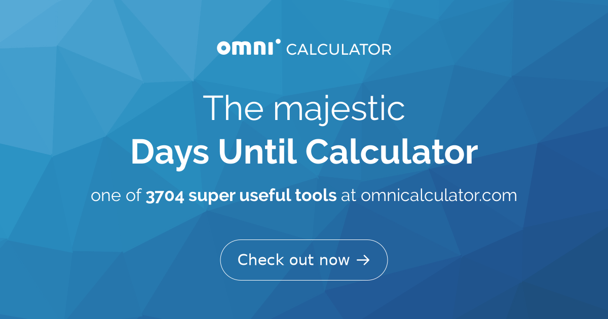 Days Until Calculator