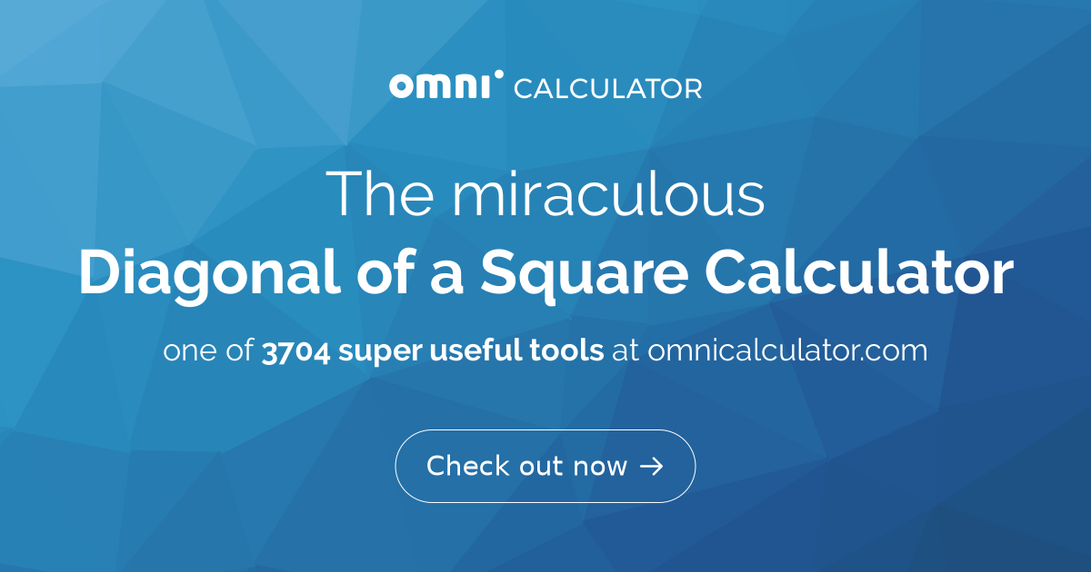 Diagonal of a Square Calculator