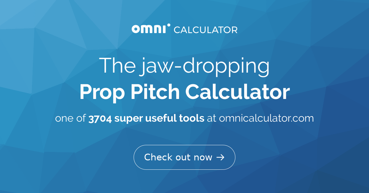 Prop Pitch Calculator