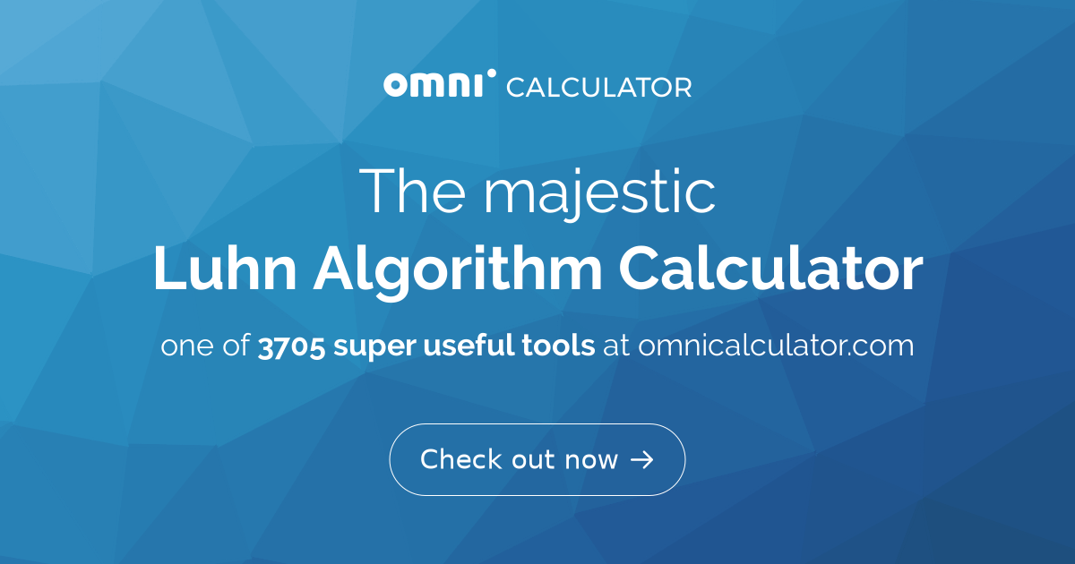 Luhn Algorithm Calculator