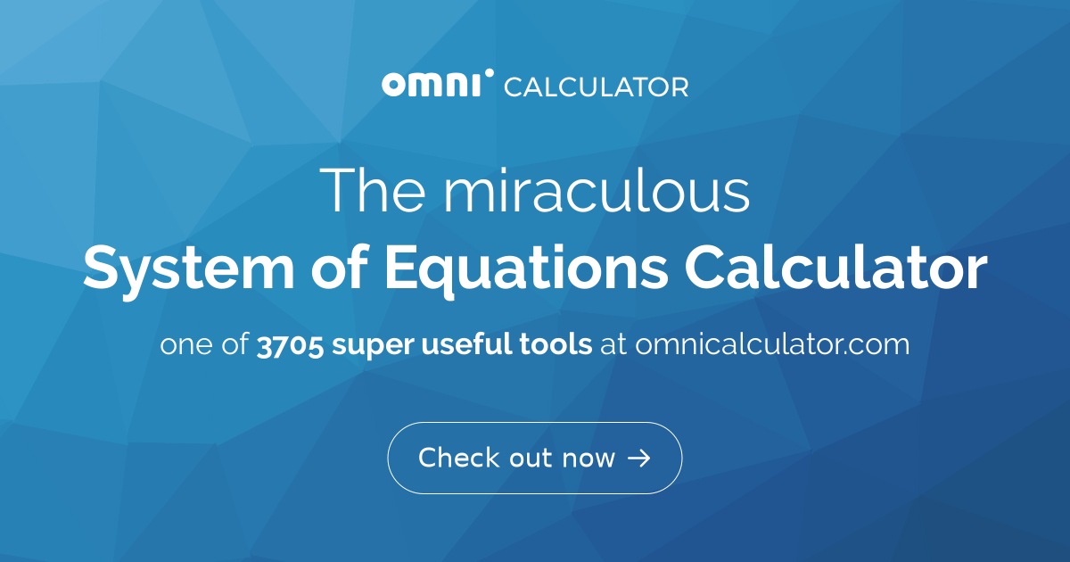 System of Equations Calculator
