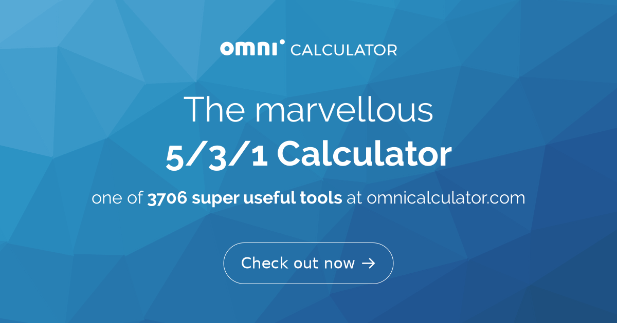 5/3/1 Calculator