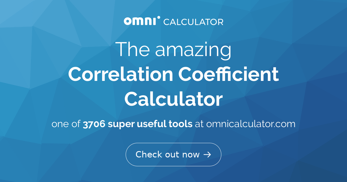 Correlation Coefficient Calculator