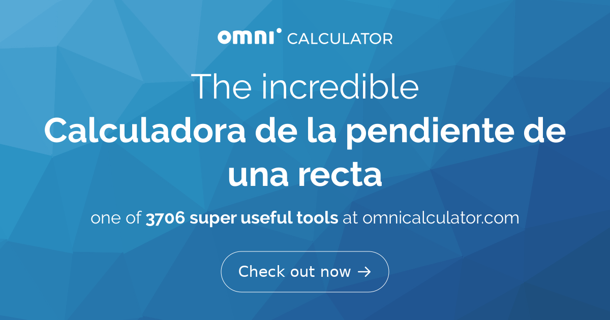 Calculadora de la pendiente de una recta
