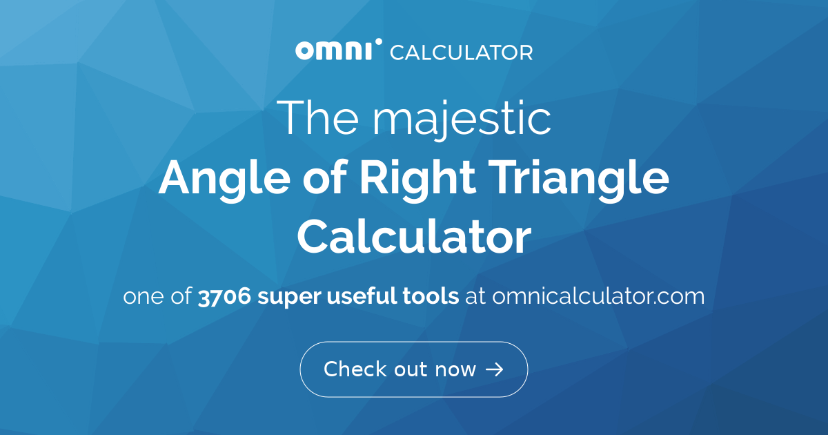 Angle of Right Triangle Calculator
