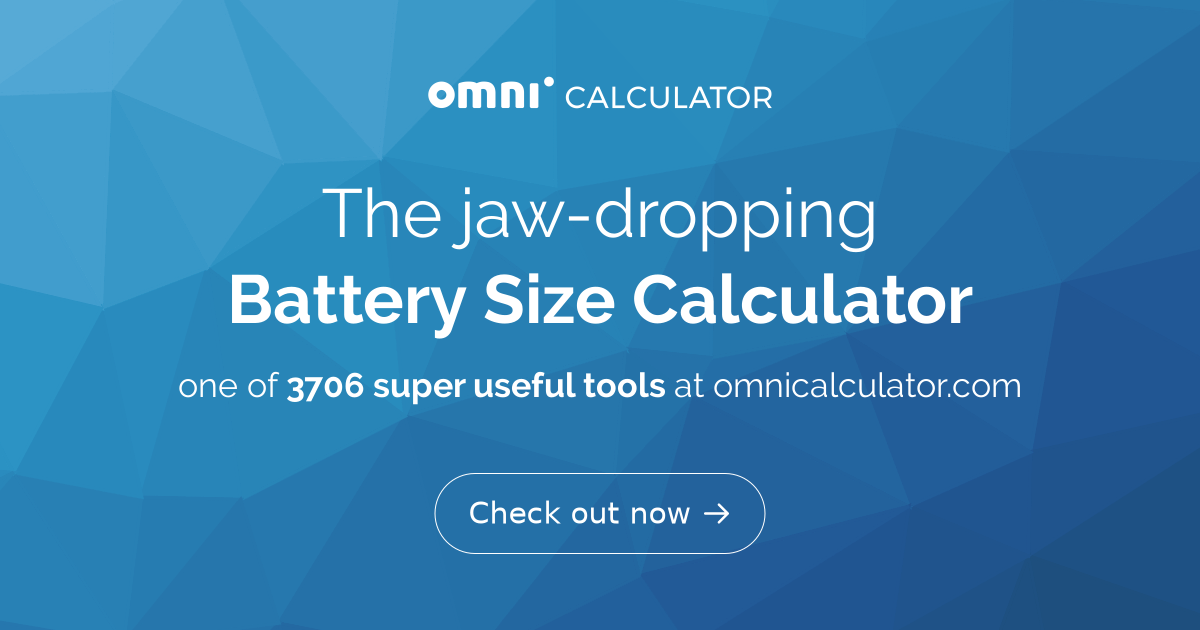 Battery Size Calculator