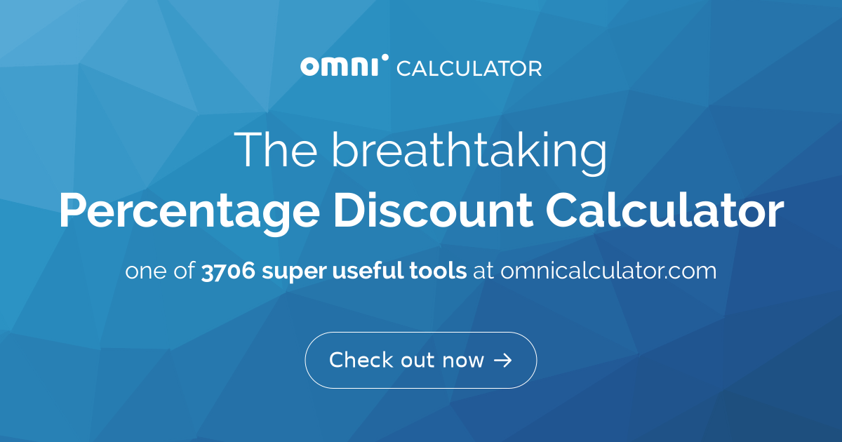 Percentage Discount Calculator