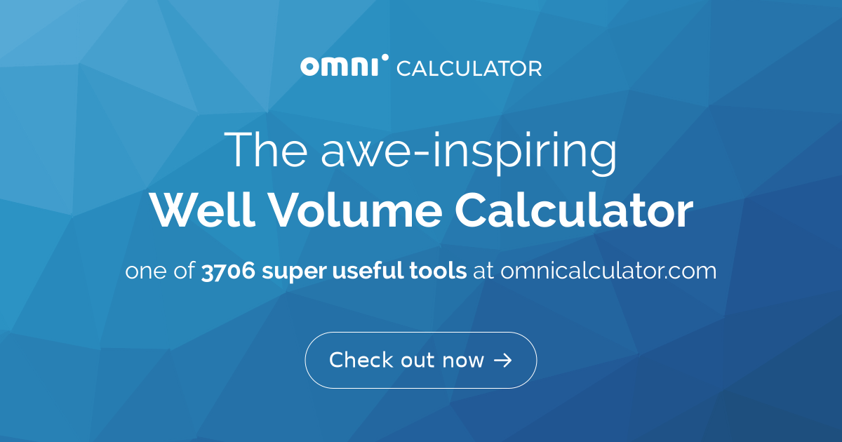 Well Volume Calculator