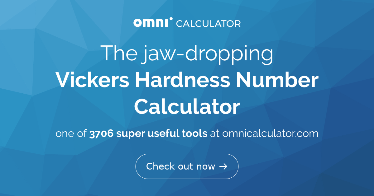 Vickers Hardness Number Calculator