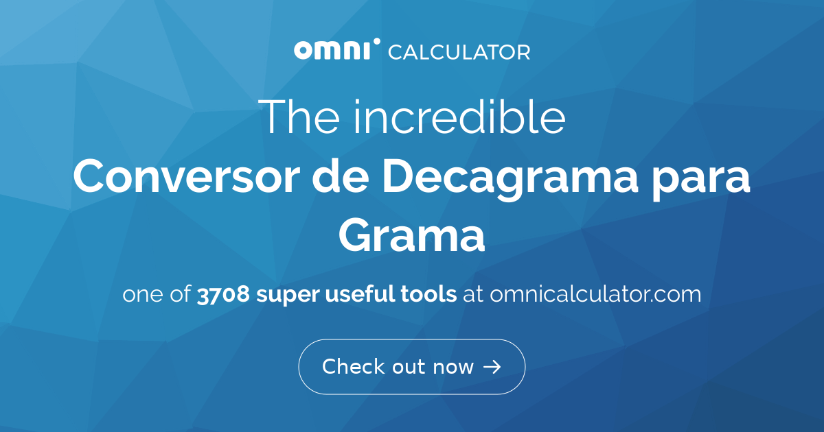 Conversor De Decagrama Para Grama