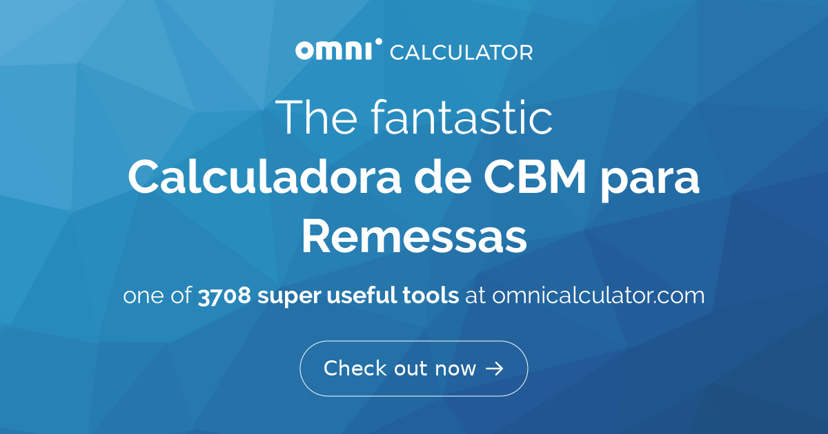 Calculadora de CBM para Remessas