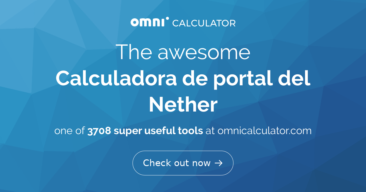 Calculadora de portal del Nether