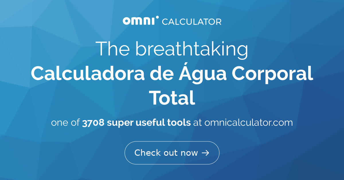 Calculadora de Água Corporal Total