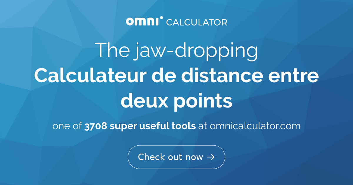 Calculateur de distance entre deux points