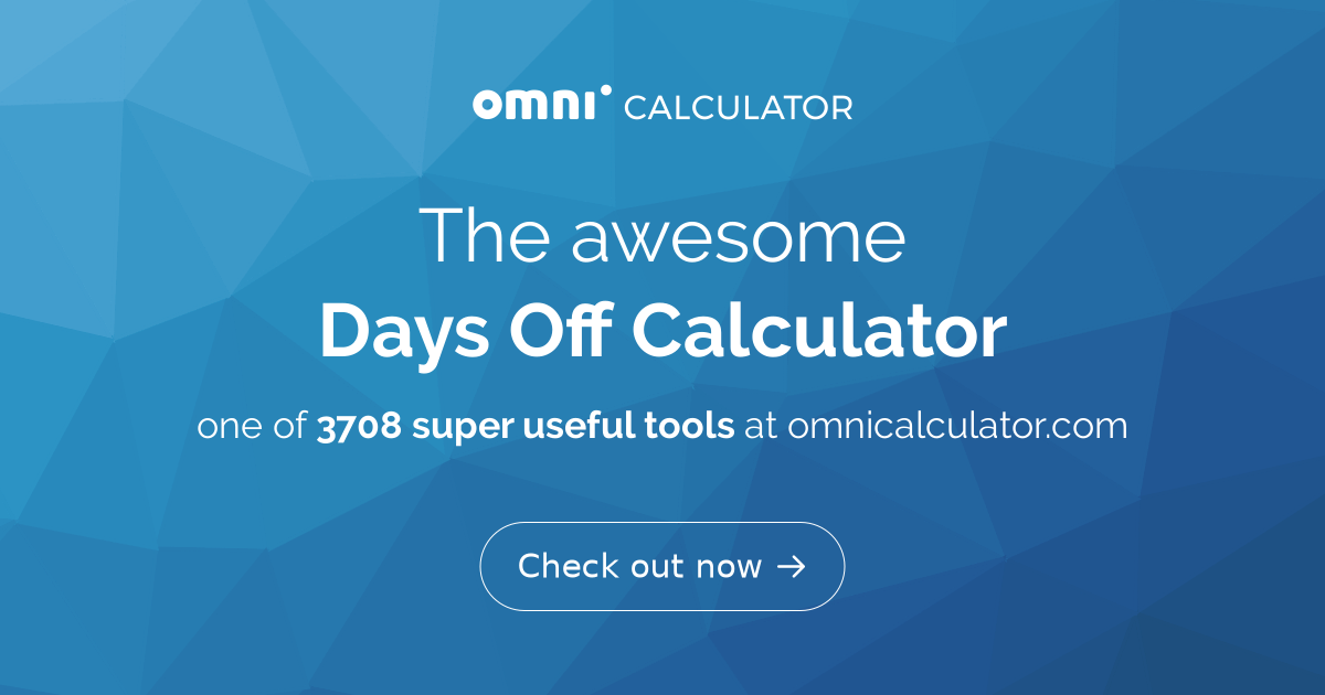 Days Off Calculator