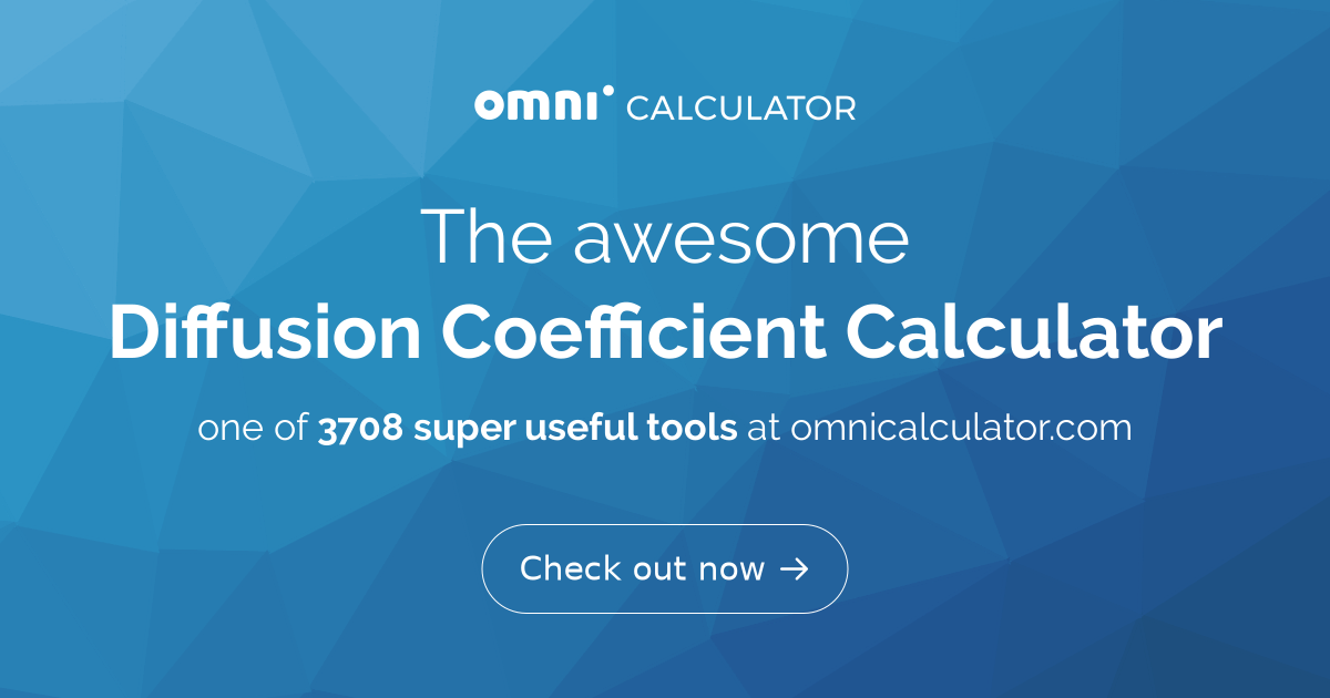 Diffusion Coefficient Calculator