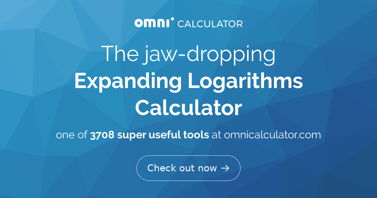 Expanding Logarithms Calculator