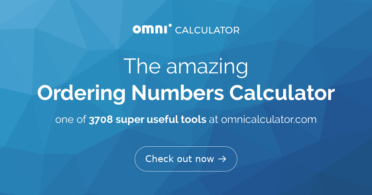 Ordering Numbers Calculator