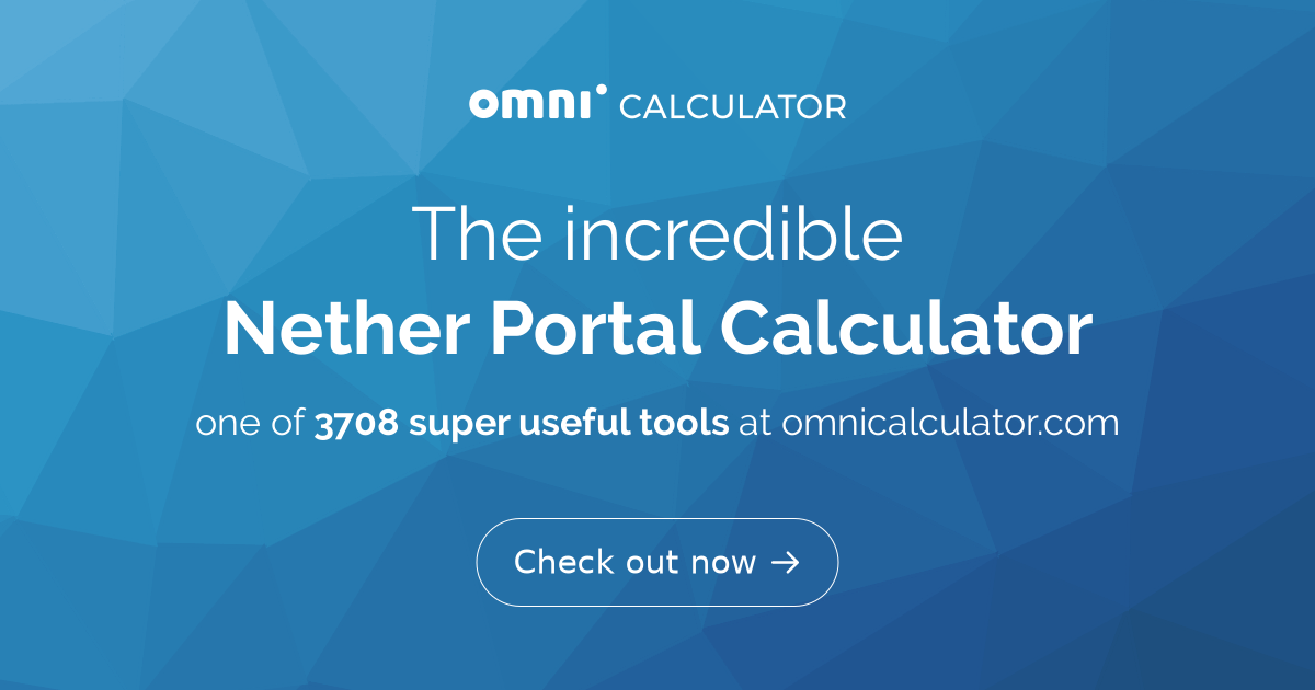 Nether Portal Calculator