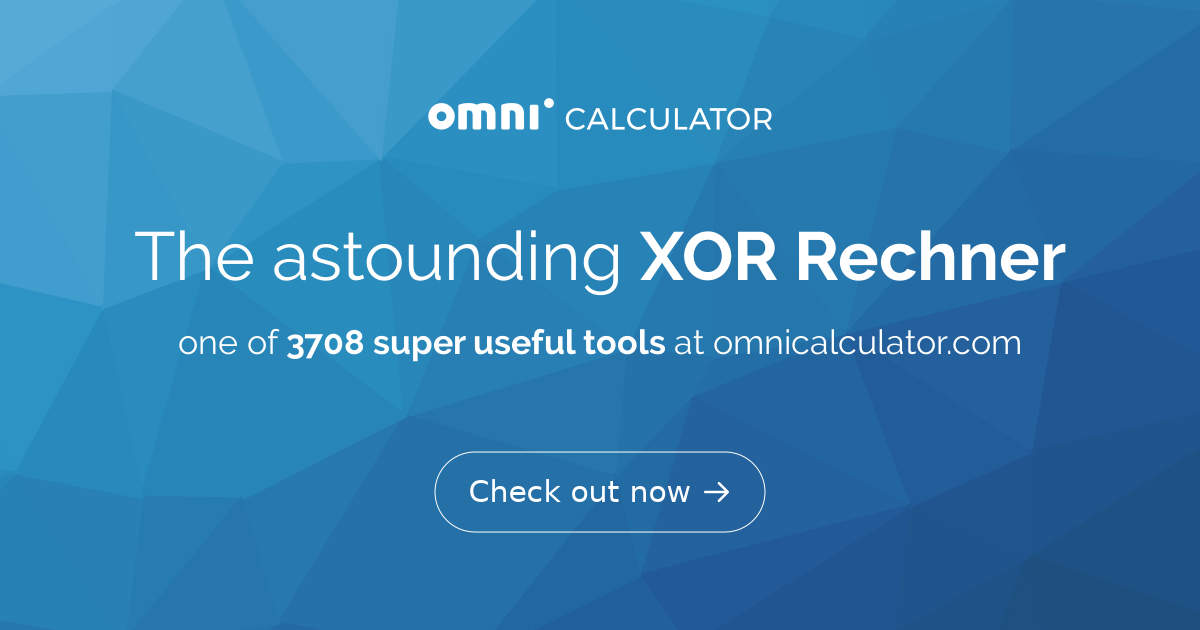 XOR Rechner | Bitweise exklusive OR-Logik