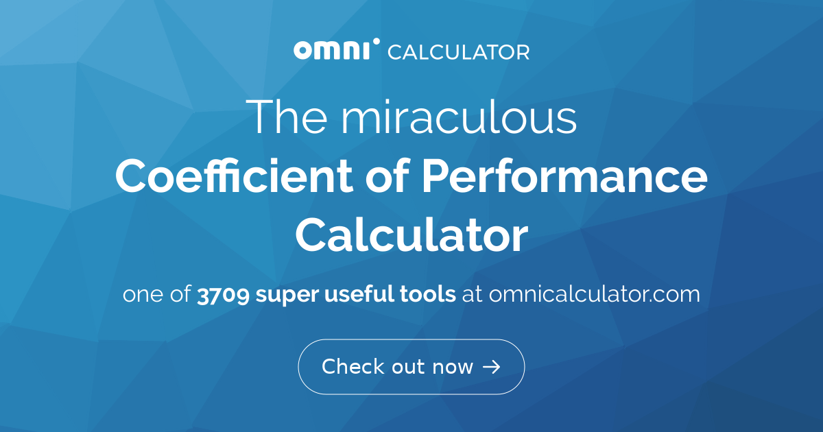 Coefficient of Performance Calculator